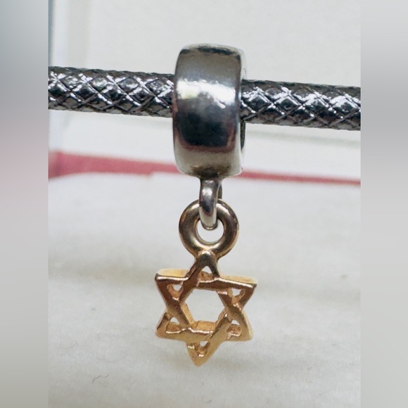 Pandora | Jewelry | Pandora Sterling 4k Gold Star Of David Dangle Charm ...